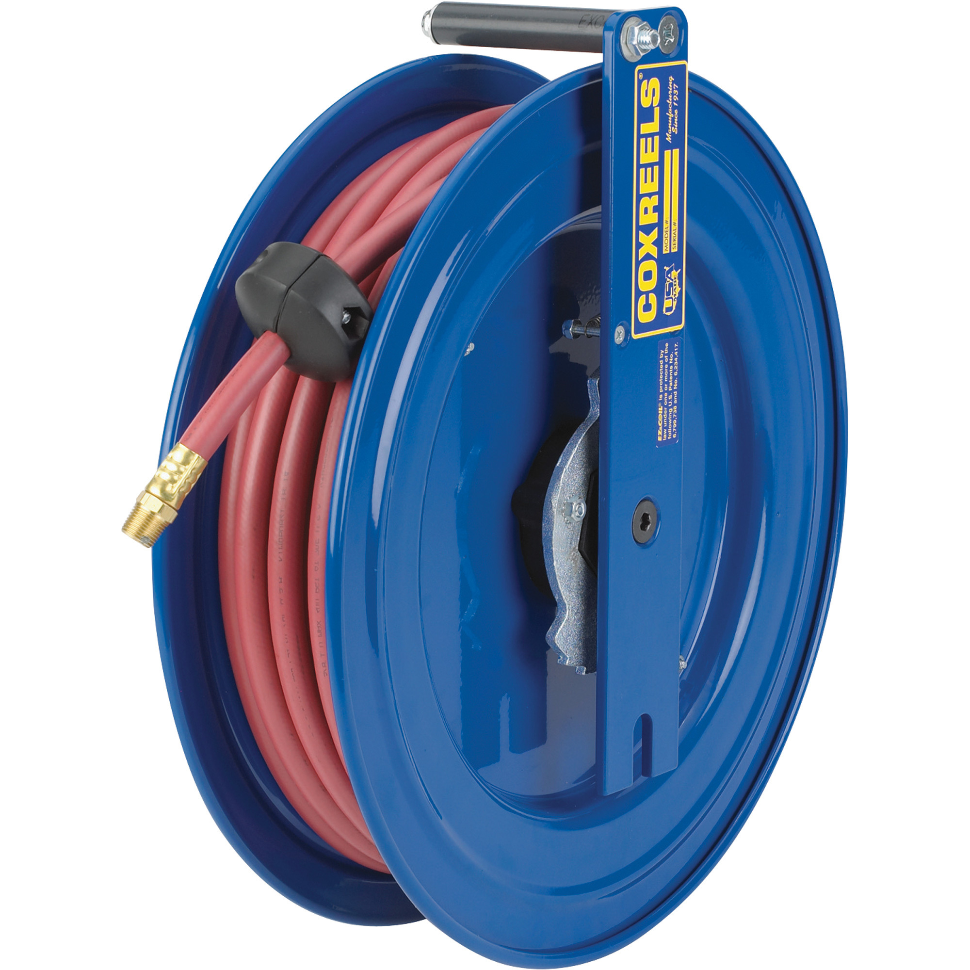 Giraffe Tools, Air Hose Reel Swivel Bracket 3/8in. 50ft. 300 PSI, Hose Diameter 3/8 in, Hose ...